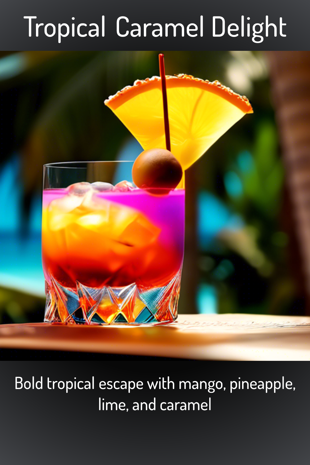 Tropical Caramel Delight, Bold tropical escape with mango, pineapple ...