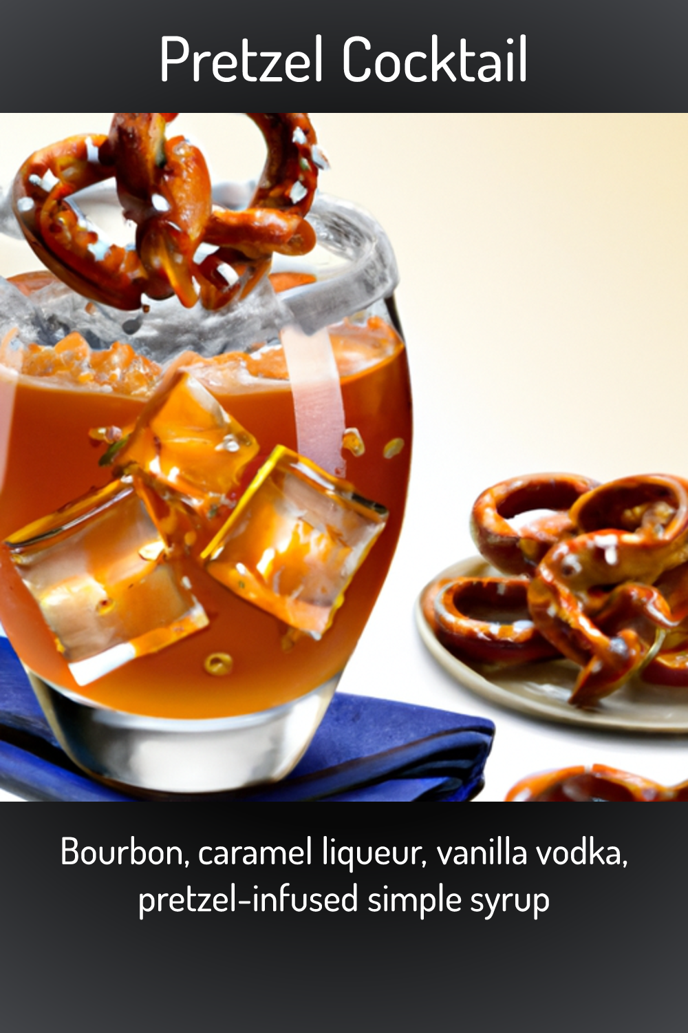 Pretzel Cocktail, Bourbon, caramel liqueur, vanilla vodka, pretzel ...
