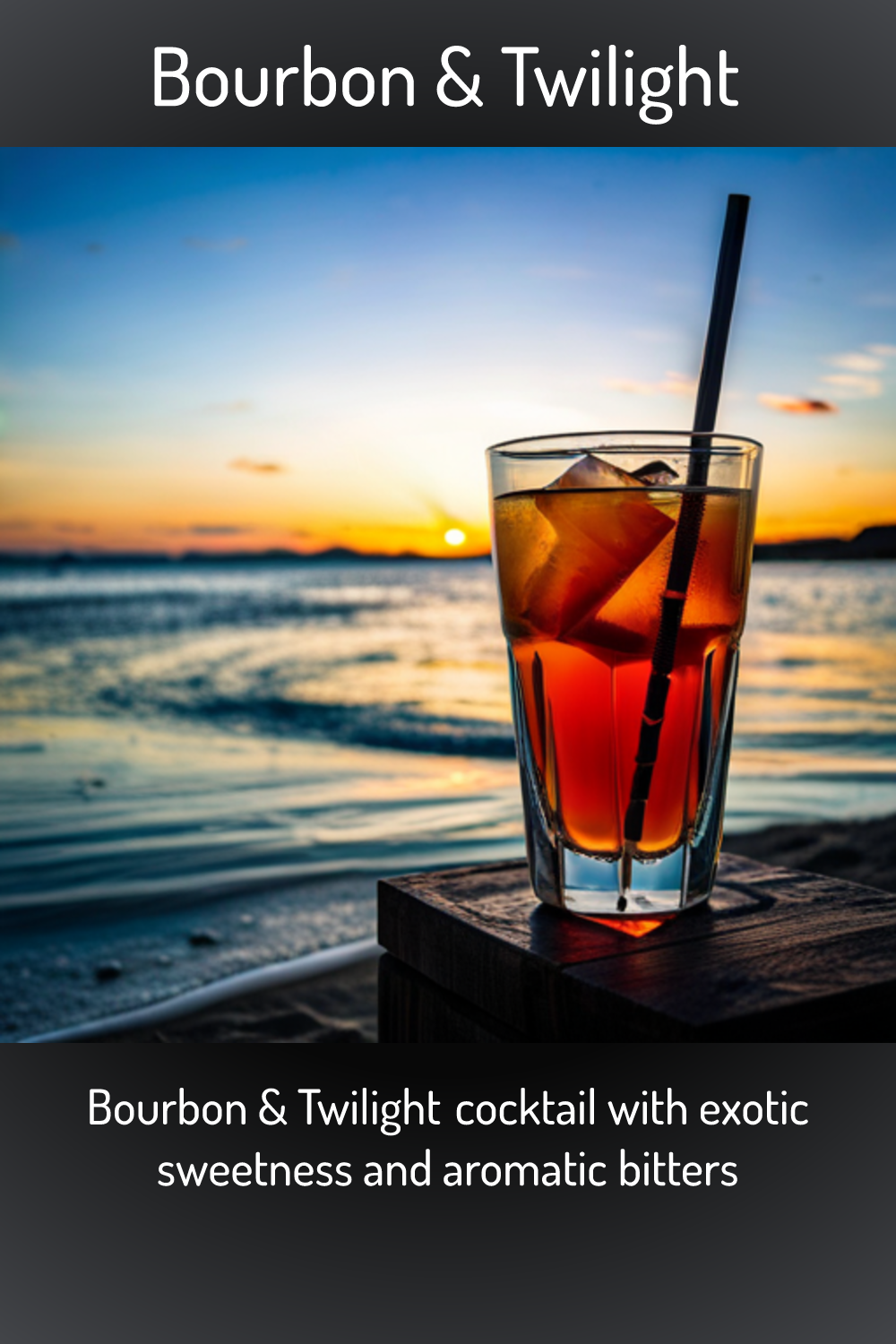 Bourbon And Twilight Bourbon And Twilight Cocktail With Exotic Sweetness
