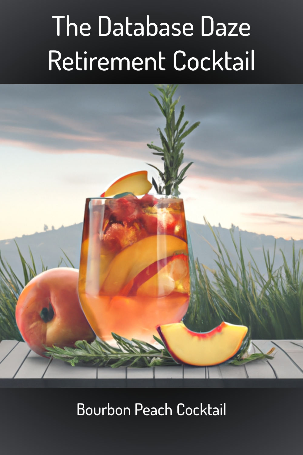 The Database Daze Retirement Cocktail, Bourbon Peach Cocktail