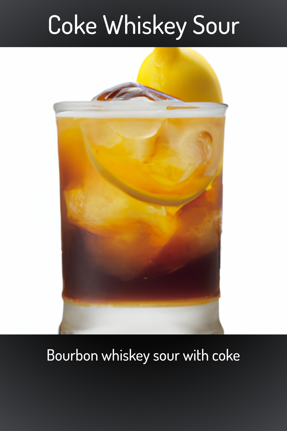 Coke Whiskey Sour, Bourbon whiskey sour with coke