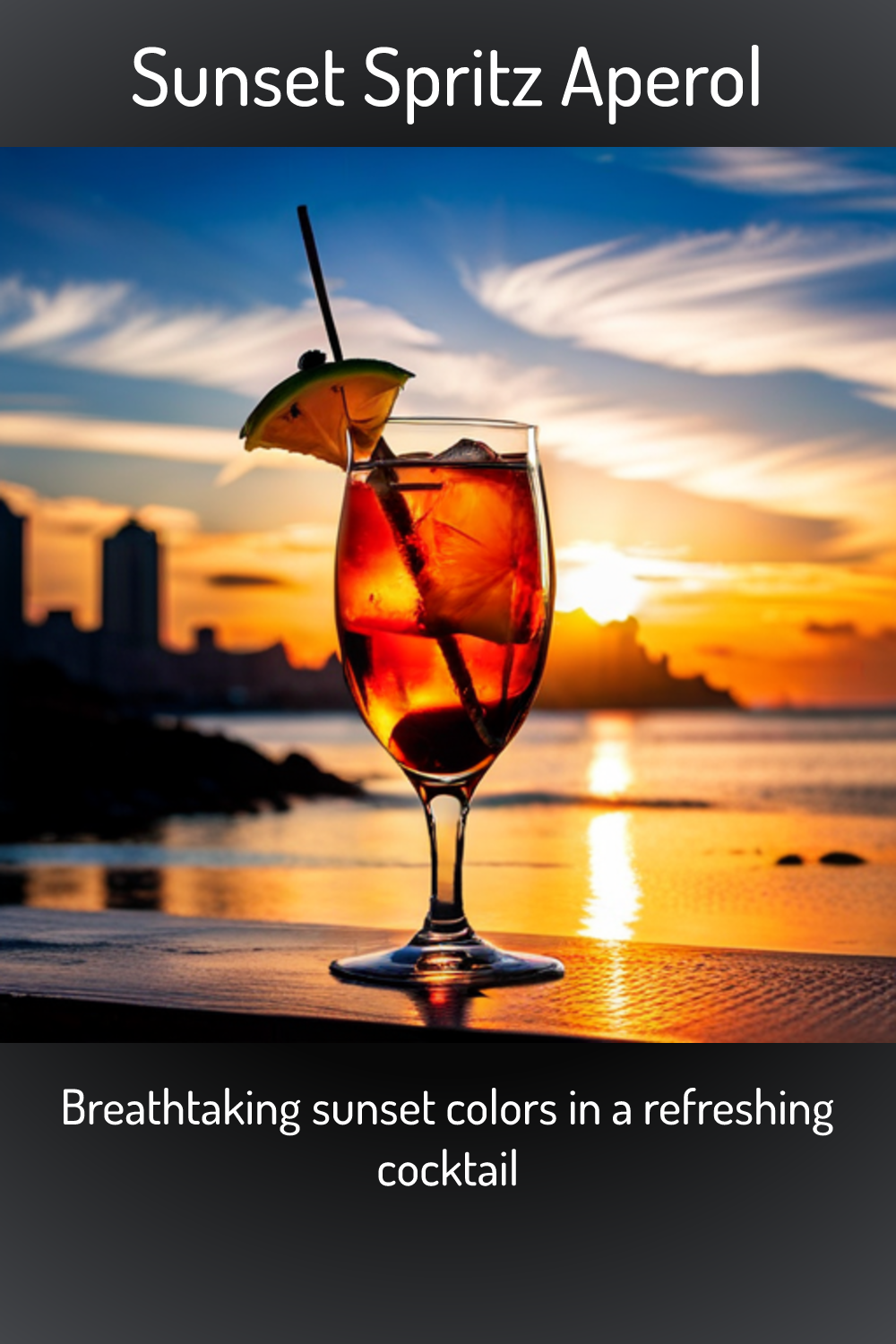 Sunset Spritz Aperol, Breathtaking sunset colors in a refreshing cocktail