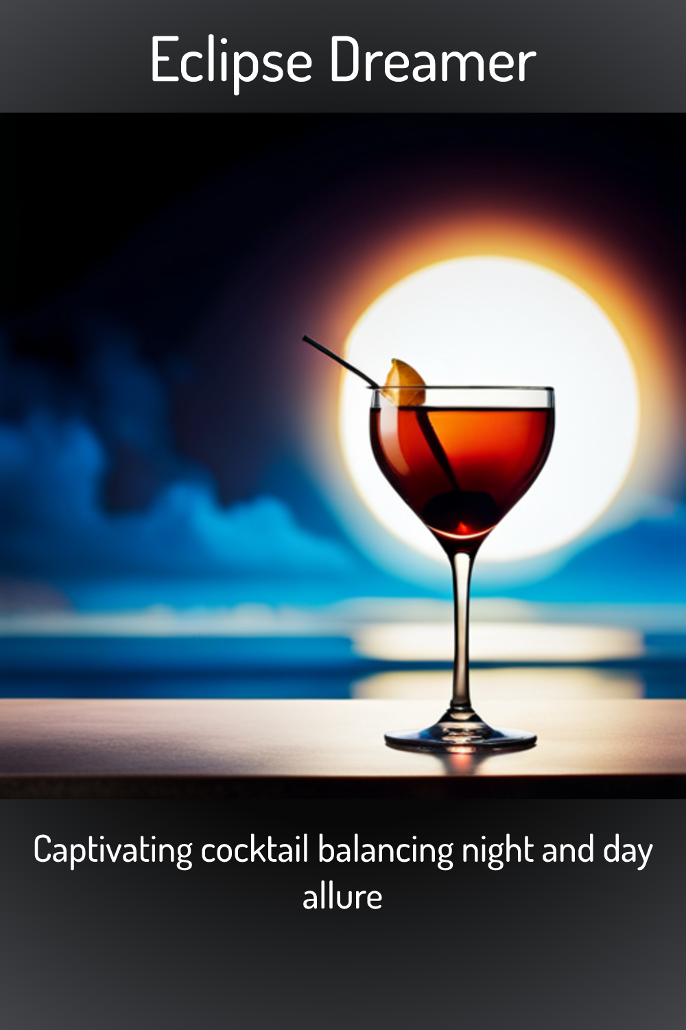 Eclipse Dreamer Captivating Cocktail Balancing Night And Day Allure
