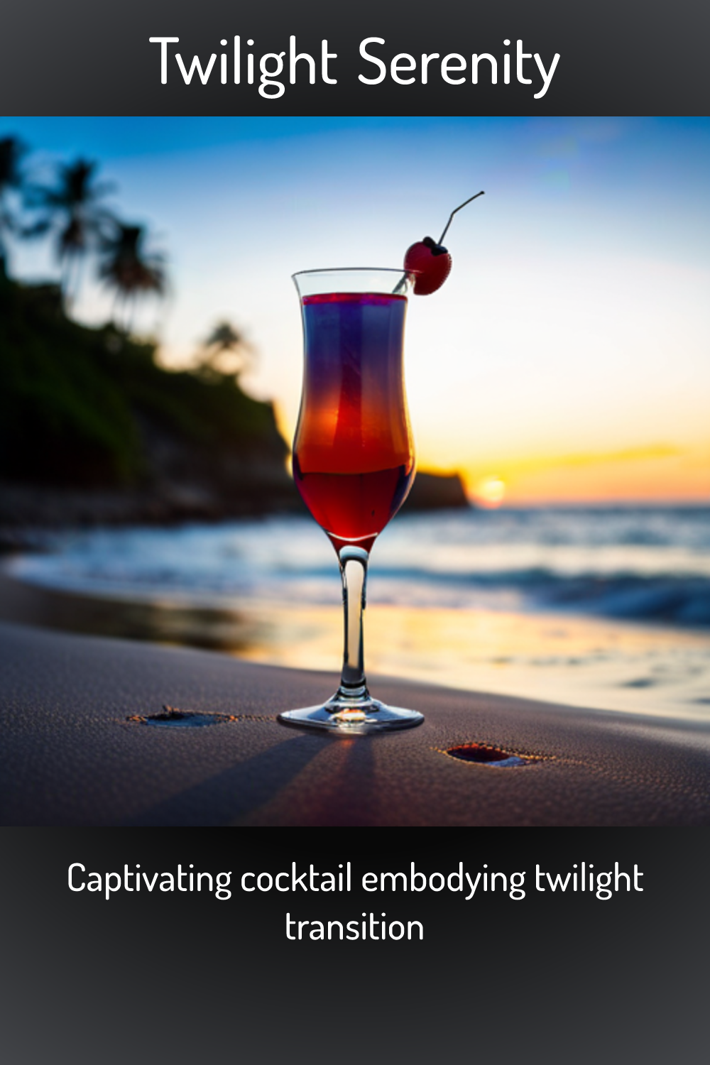 Twilight Serenity Captivating Cocktail Embodying Twilight Transition