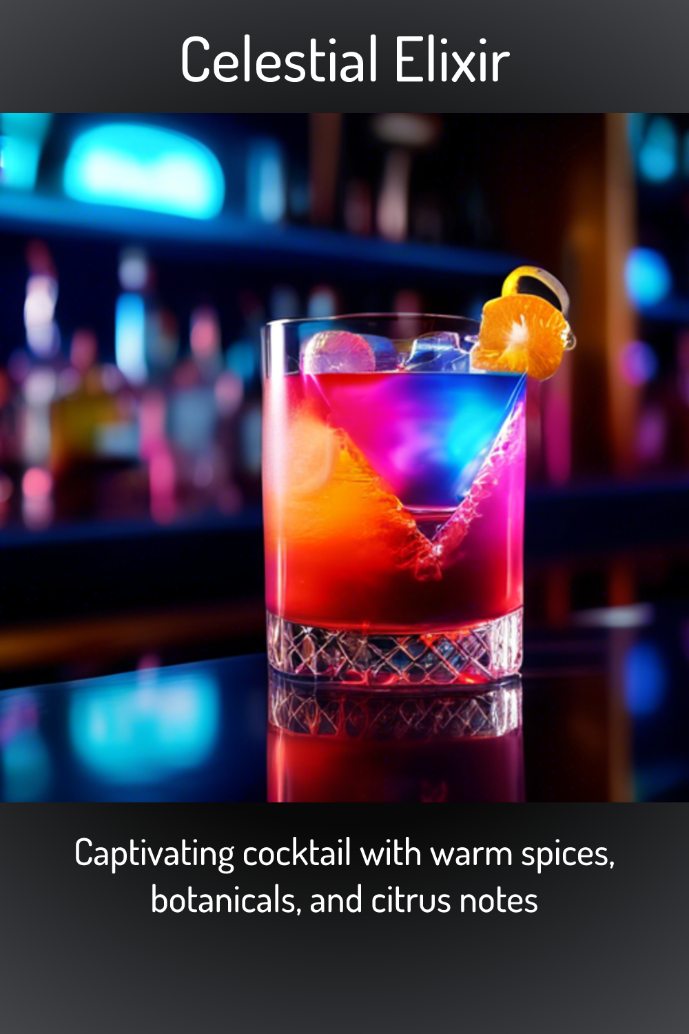 Celestial Elixir Captivating Cocktail With Warm Spices Botanicals