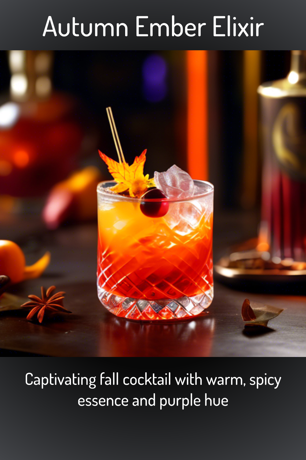 Autumn Ember Elixir Captivating Fall Cocktail With Warm Spicy Essence