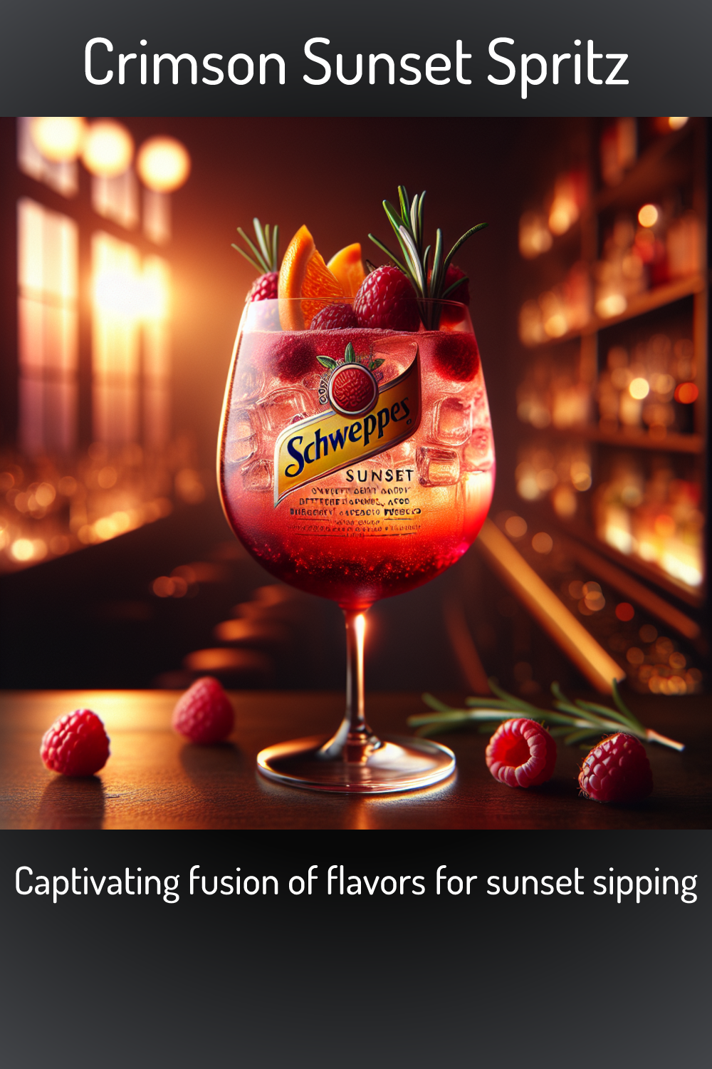 Crimson Sunset Spritz, Captivating fusion of flavors for sunset sipping
