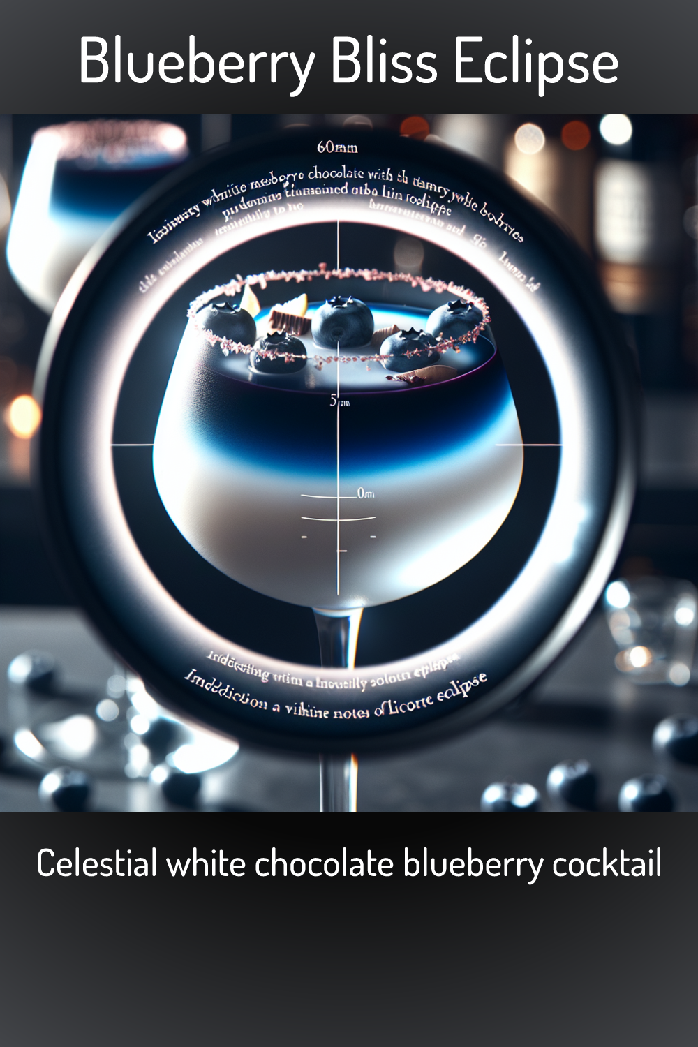 Blueberry Bliss Eclipse, Celestial white chocolate blueberry cocktail