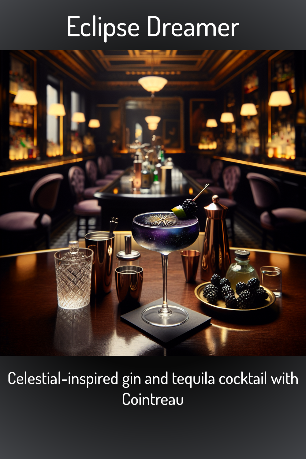 Eclipse Dreamer Celestial Inspired Gin And Tequila Cocktail With Cointreau
