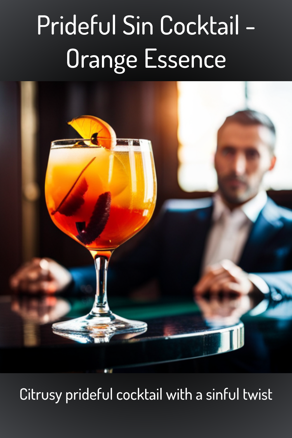 Prideful Sin Cocktail - Orange Essence, Citrusy prideful cocktail with ...