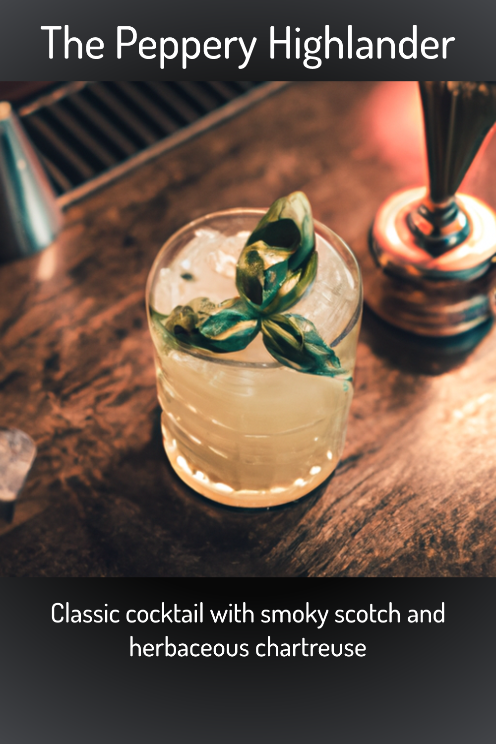 The Peppery Highlander, Classic cocktail with smoky scotch and ...