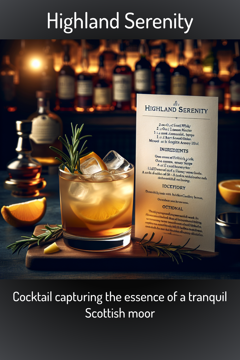 Highland Serenity Cocktail Capturing The Essence Of A Tranquil