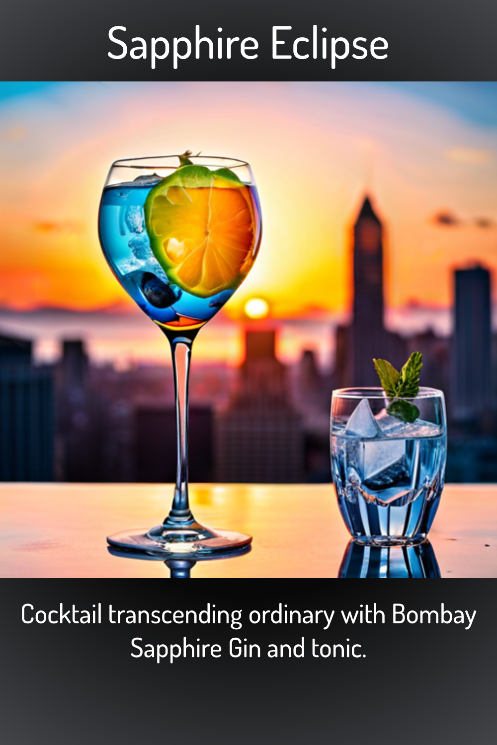 Sapphire Eclipse, Cocktail transcending ordinary with Bombay Sapphire ...