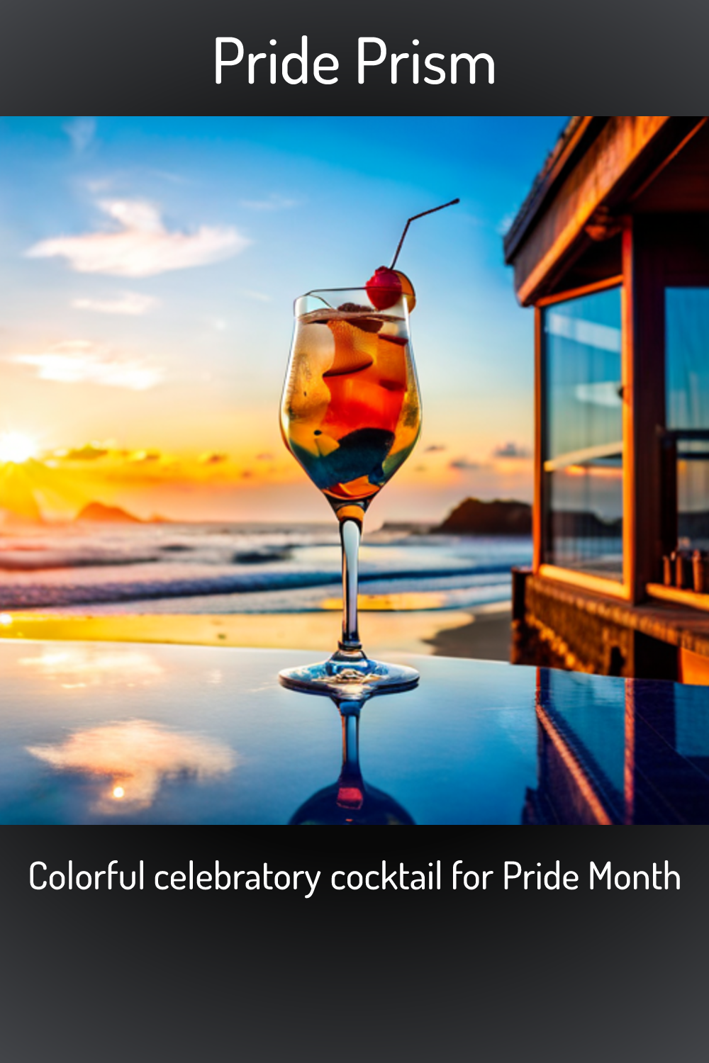 Pride Prism, Colorful celebratory cocktail for Pride Month