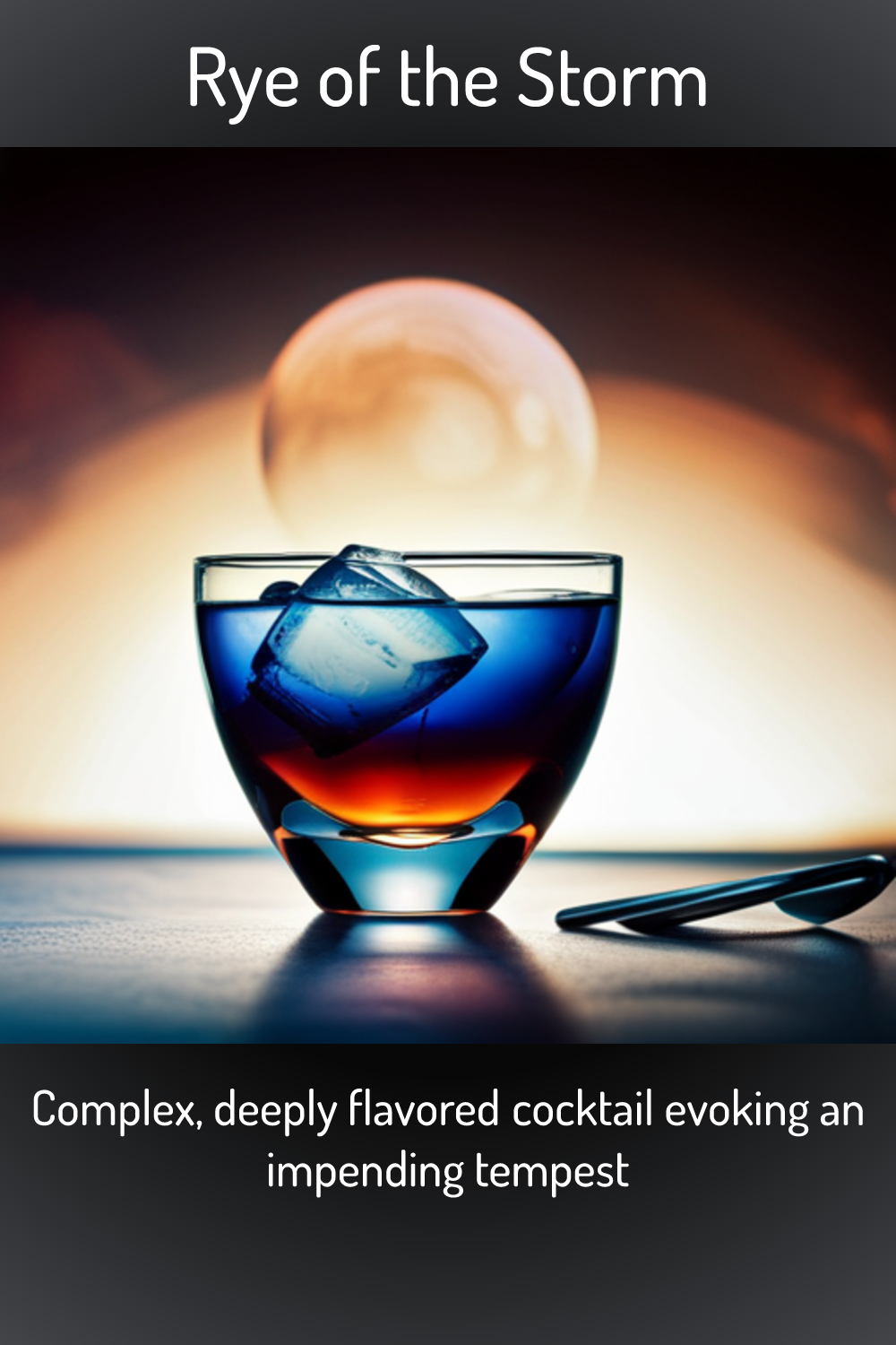Rye of the Storm, Complex, deeply flavored cocktail evoking an ...