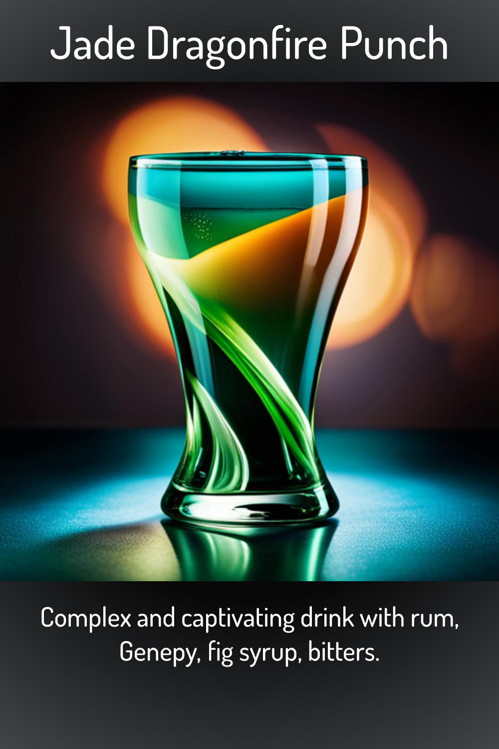 Jade Dragonfire Punch, Complex and captivating drink with rum, Genepy ...