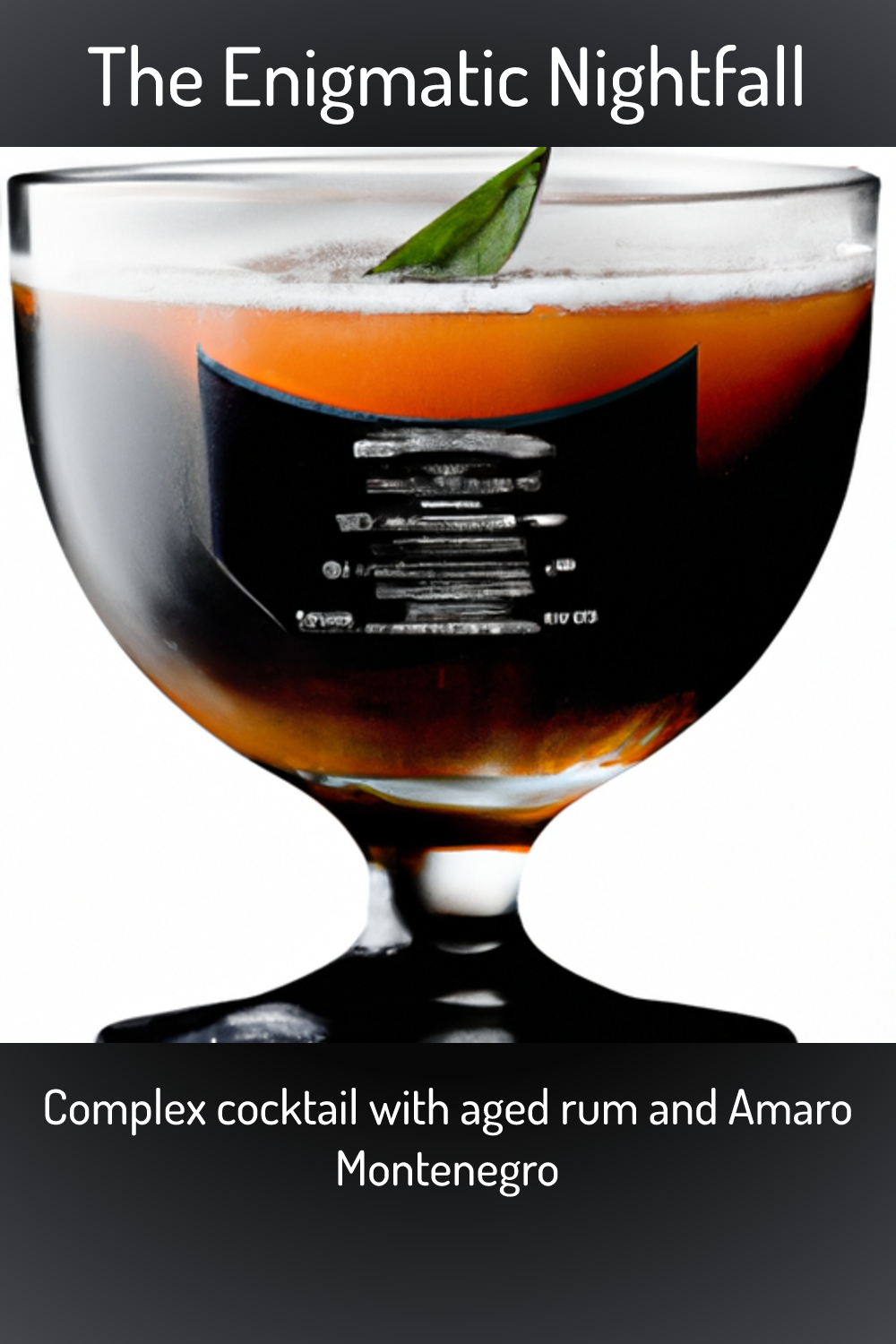 The Enigmatic Nightfall, Complex cocktail with aged rum and Amaro ...