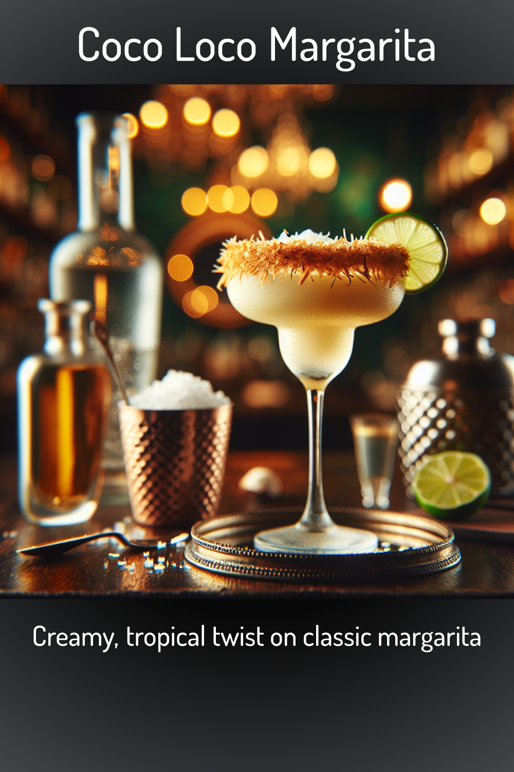 Coco Loco Margarita, Creamy, tropical twist on classic margarita