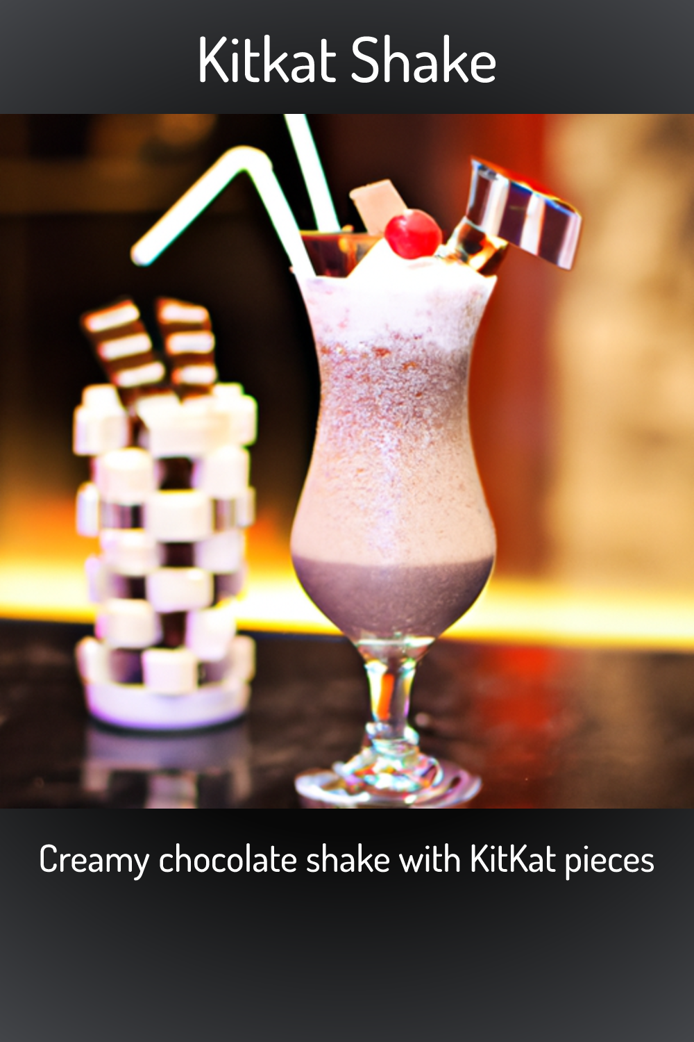 Kitkat Shake, Creamy chocolate shake with KitKat pieces