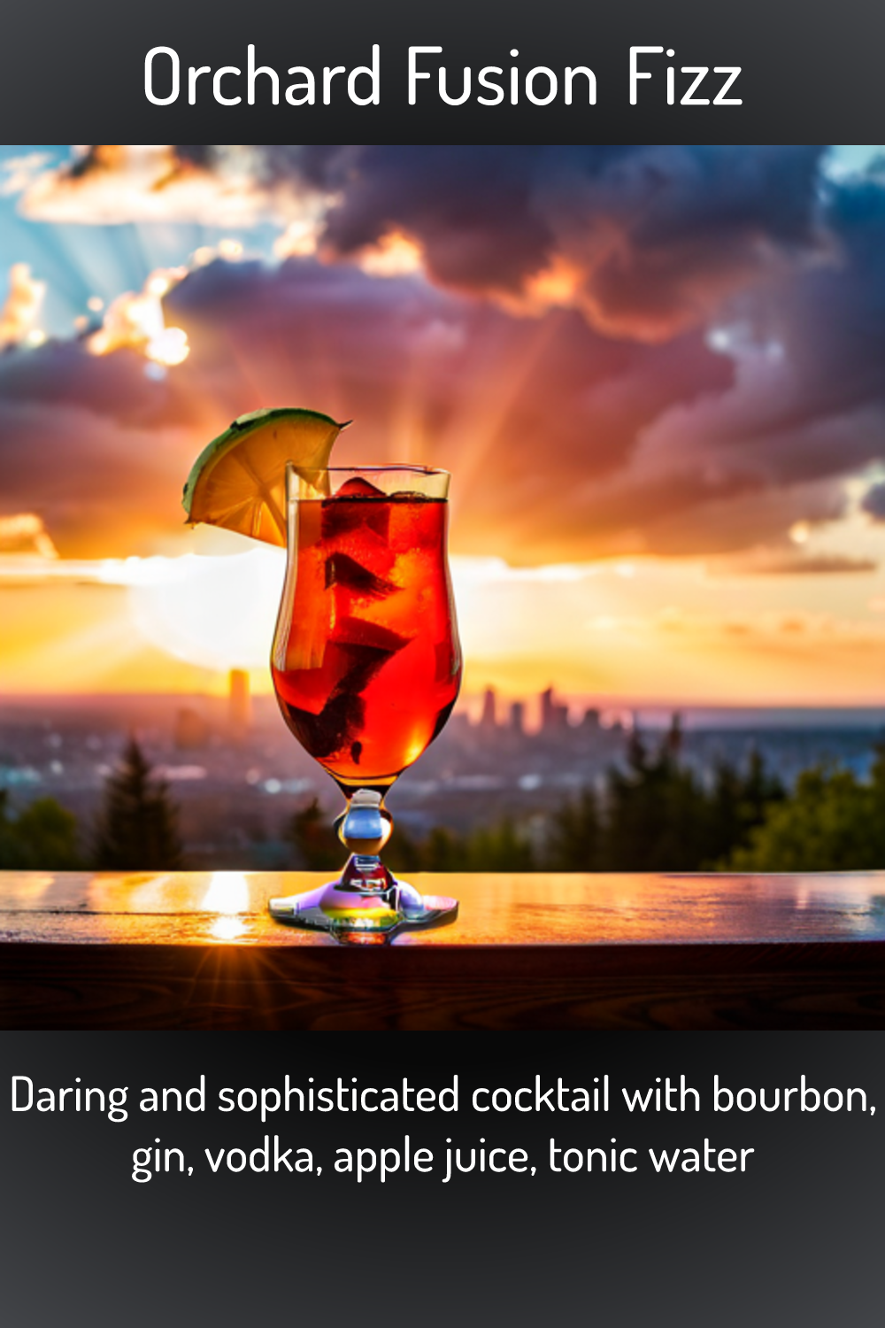 Orchard Fusion Fizz, Daring and sophisticated cocktail with bourbon ...