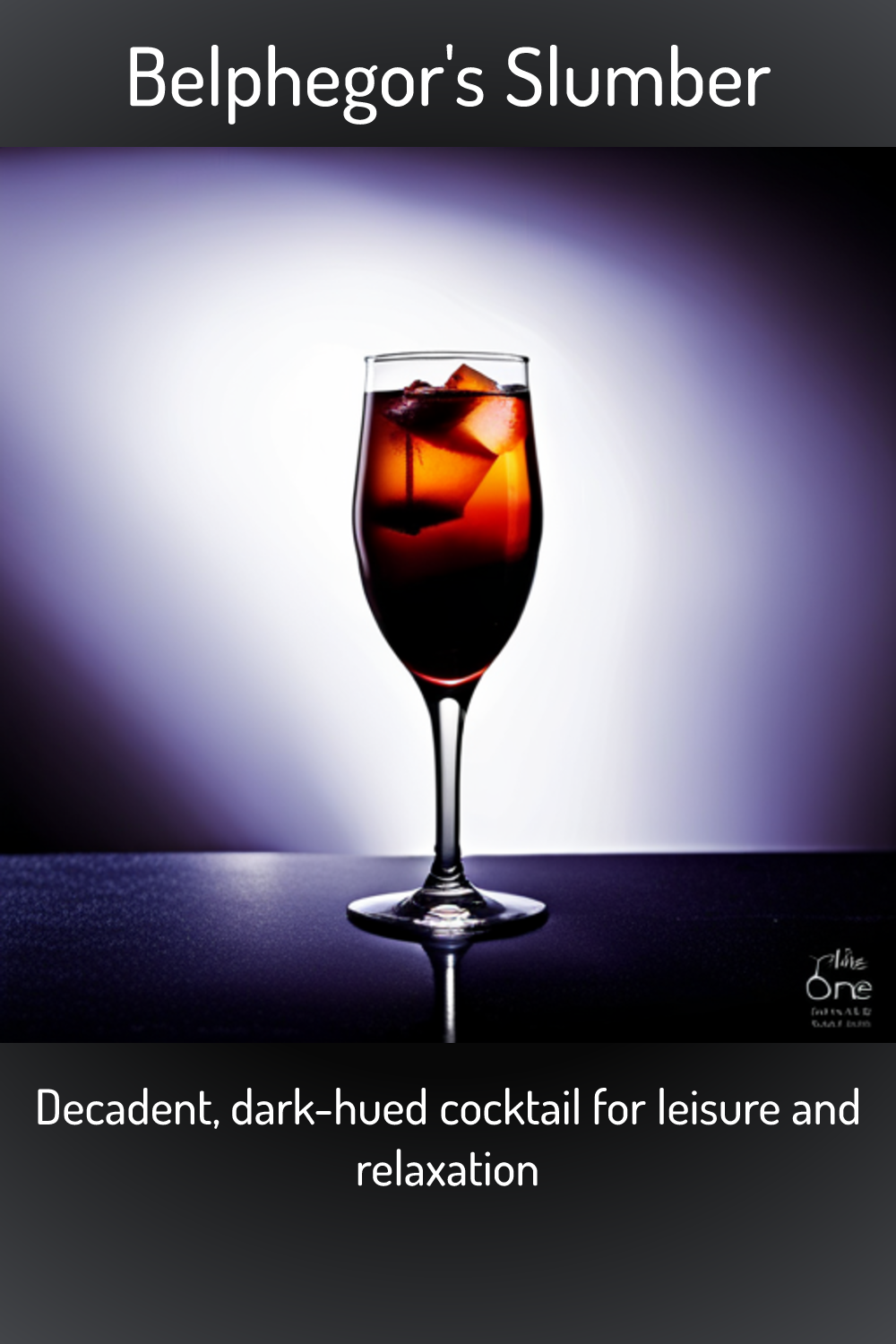 Belphegor's Slumber, Decadent, dark-hued cocktail for leisure and ...