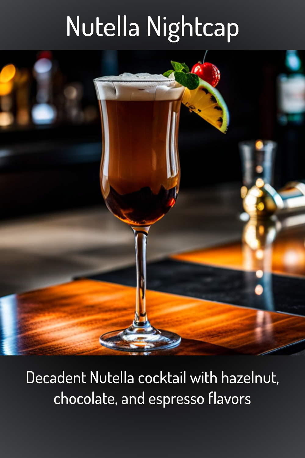 Nutella Nightcap, Decadent Nutella cocktail with hazelnut, chocolate ...