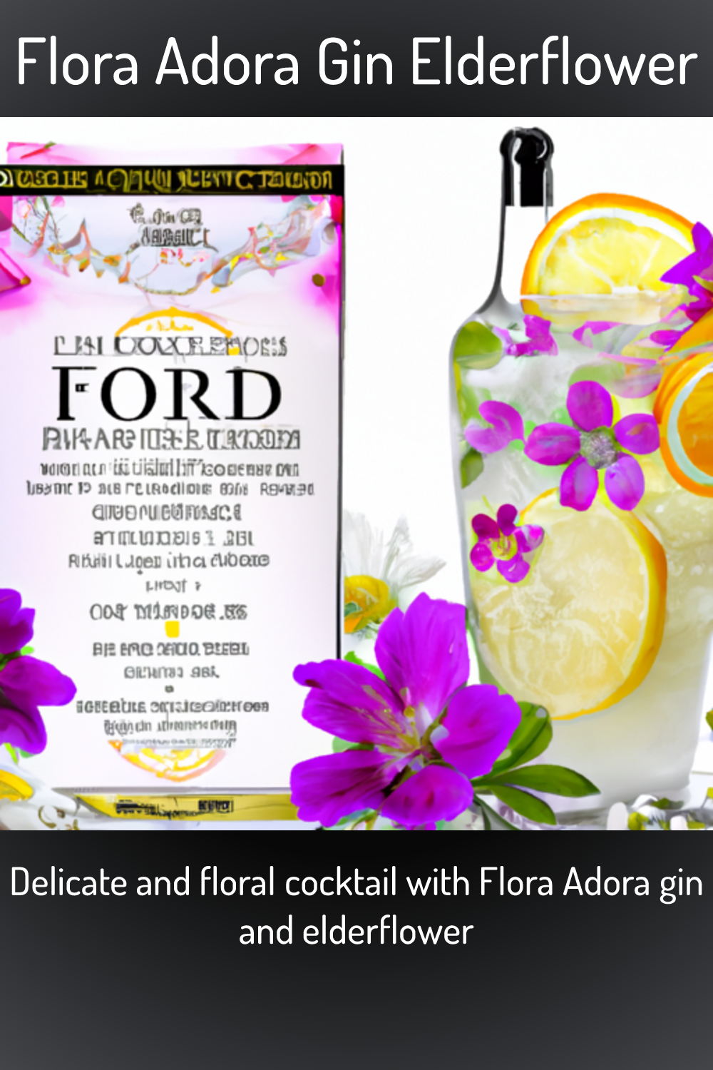 Flora Adora Gin Elderflower, Delicate and floral cocktail with Flora ...