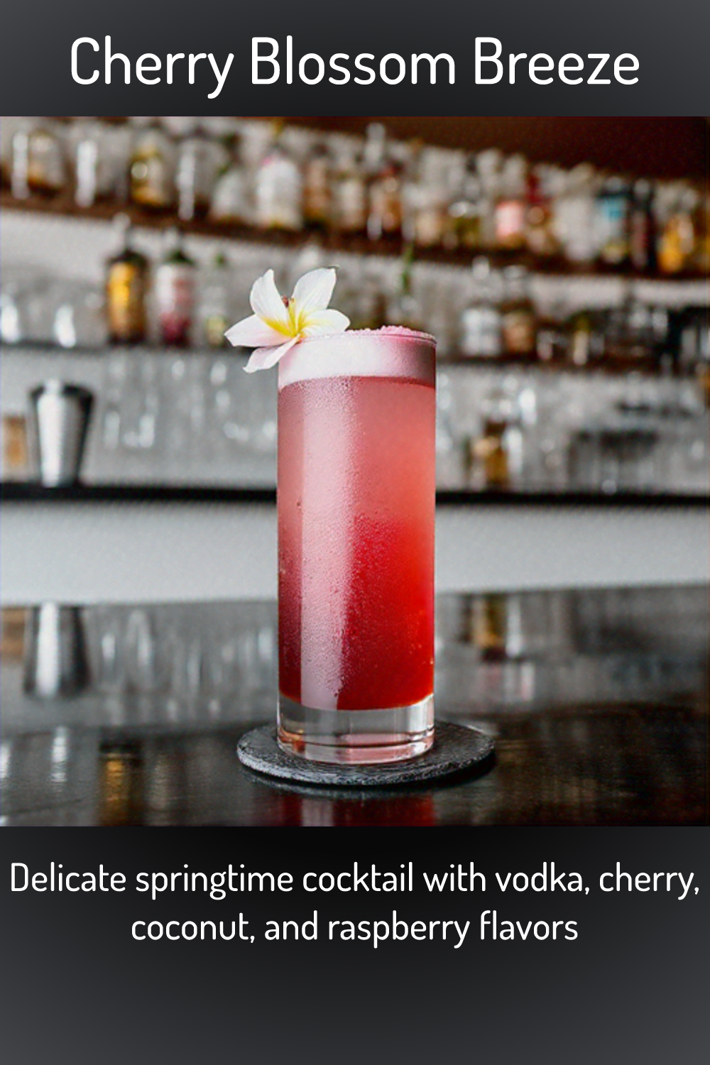 Cherry Blossom Breeze, Delicate springtime cocktail with vodka, cherry ...