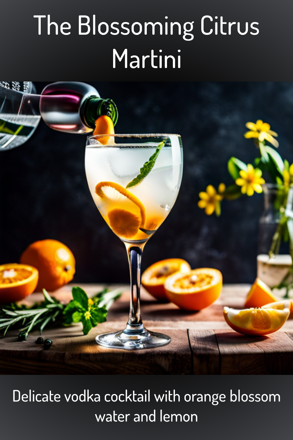 The Blossoming Citrus Martini, Delicate vodka cocktail with orange ...