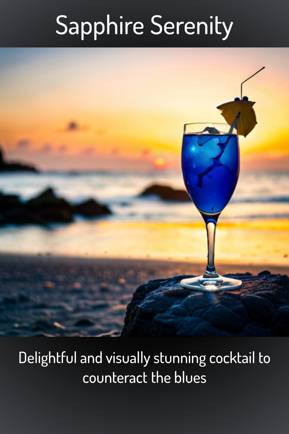 Sapphire Serenity Delightful And Visually Stunning Cocktail To
