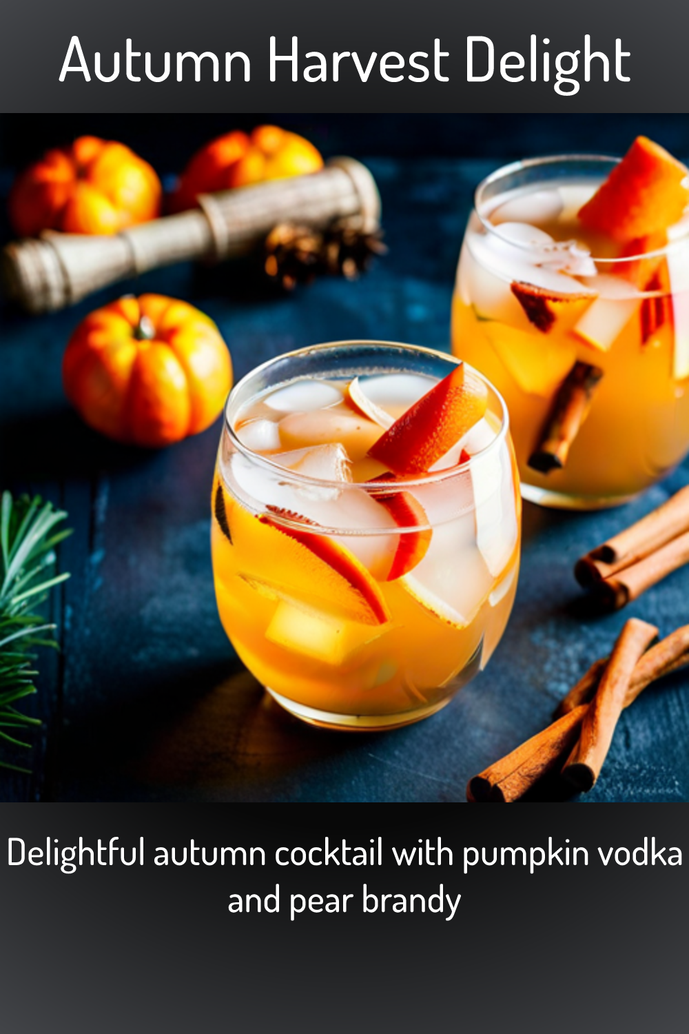 Autumn Harvest Delight Delightful Autumn Cocktail With Pumpkin Vodka