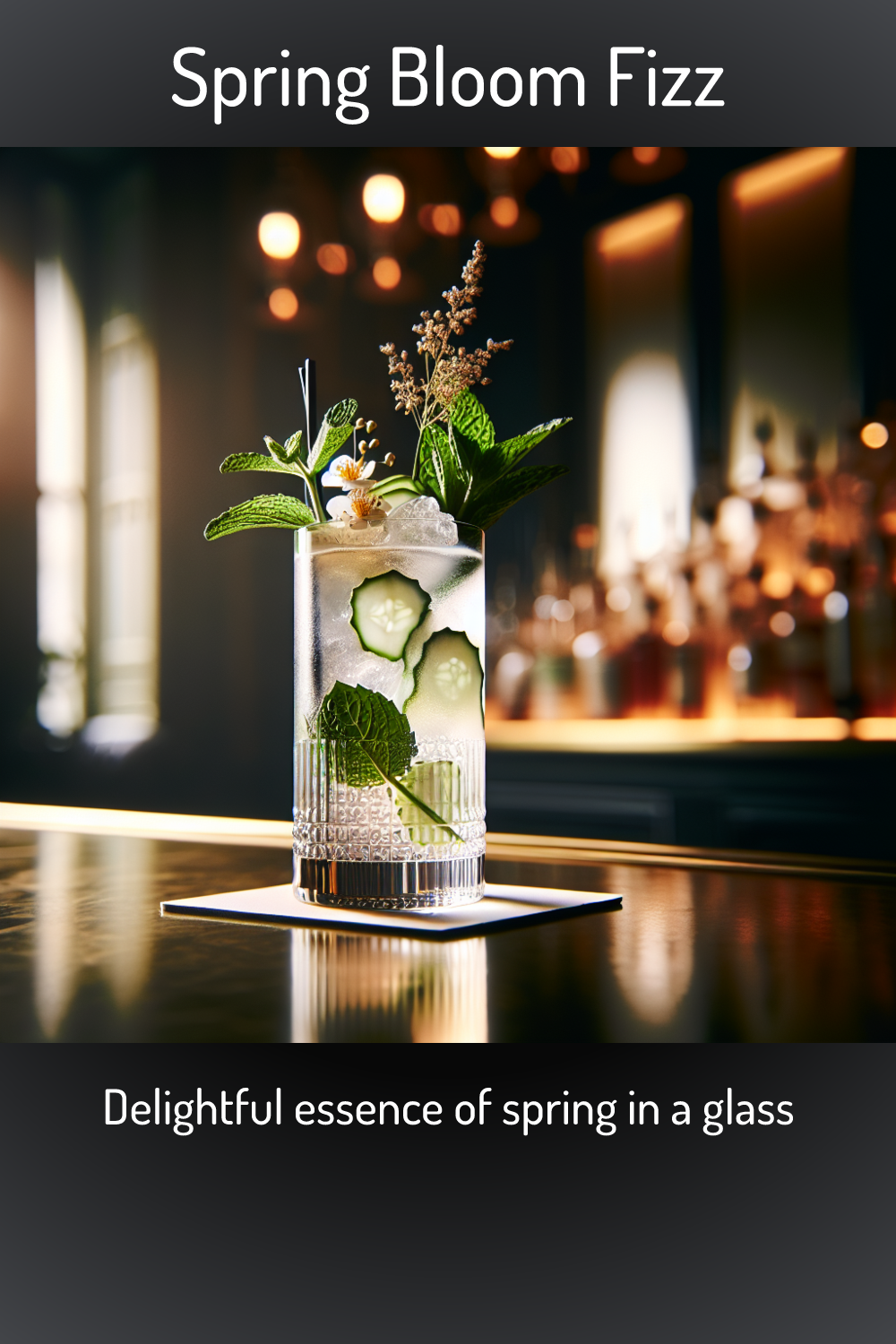 Spring Bloom Fizz, Delightful essence of spring in a glass