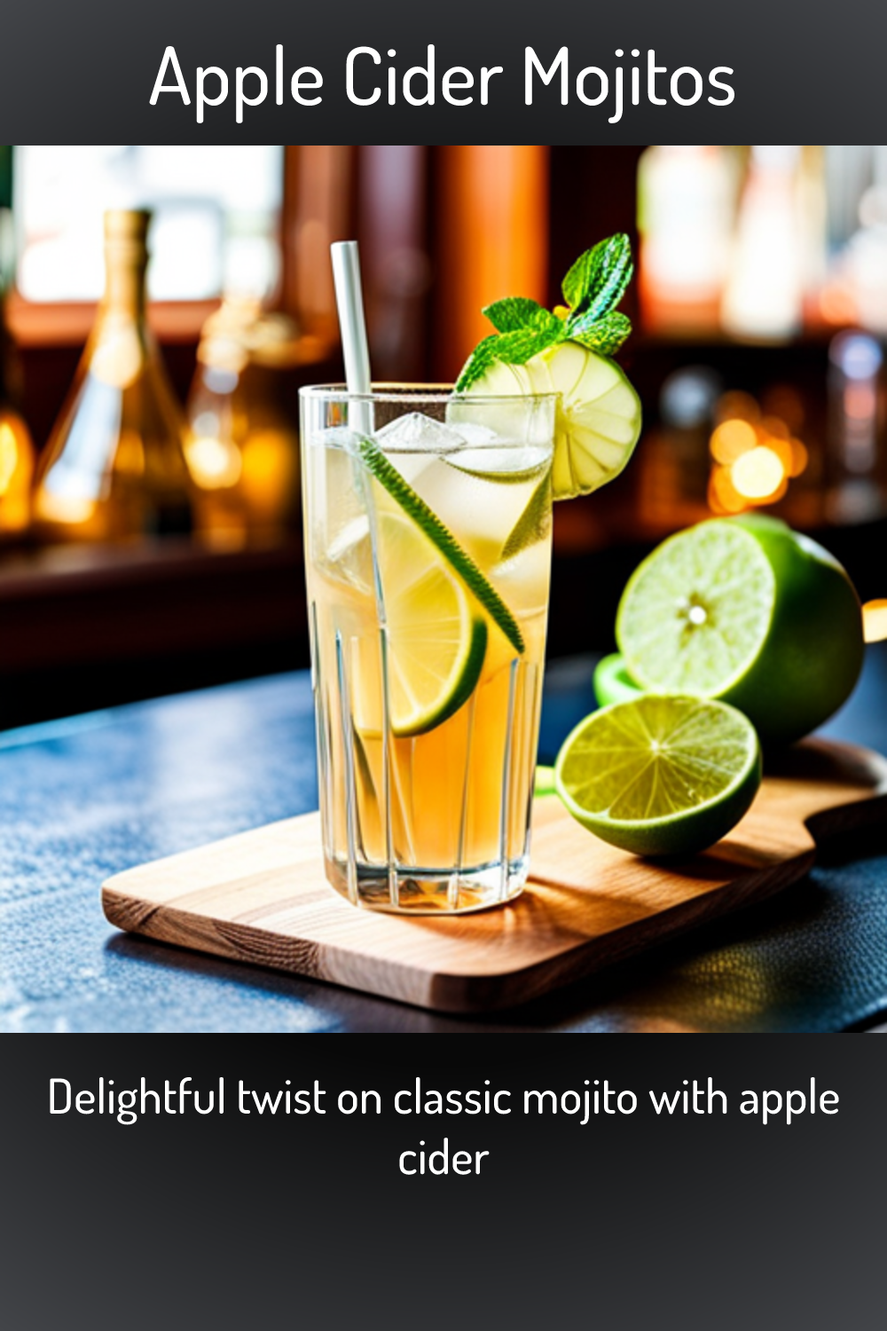 Apple Cider Mojitos, Delightful twist on classic mojito with apple cider