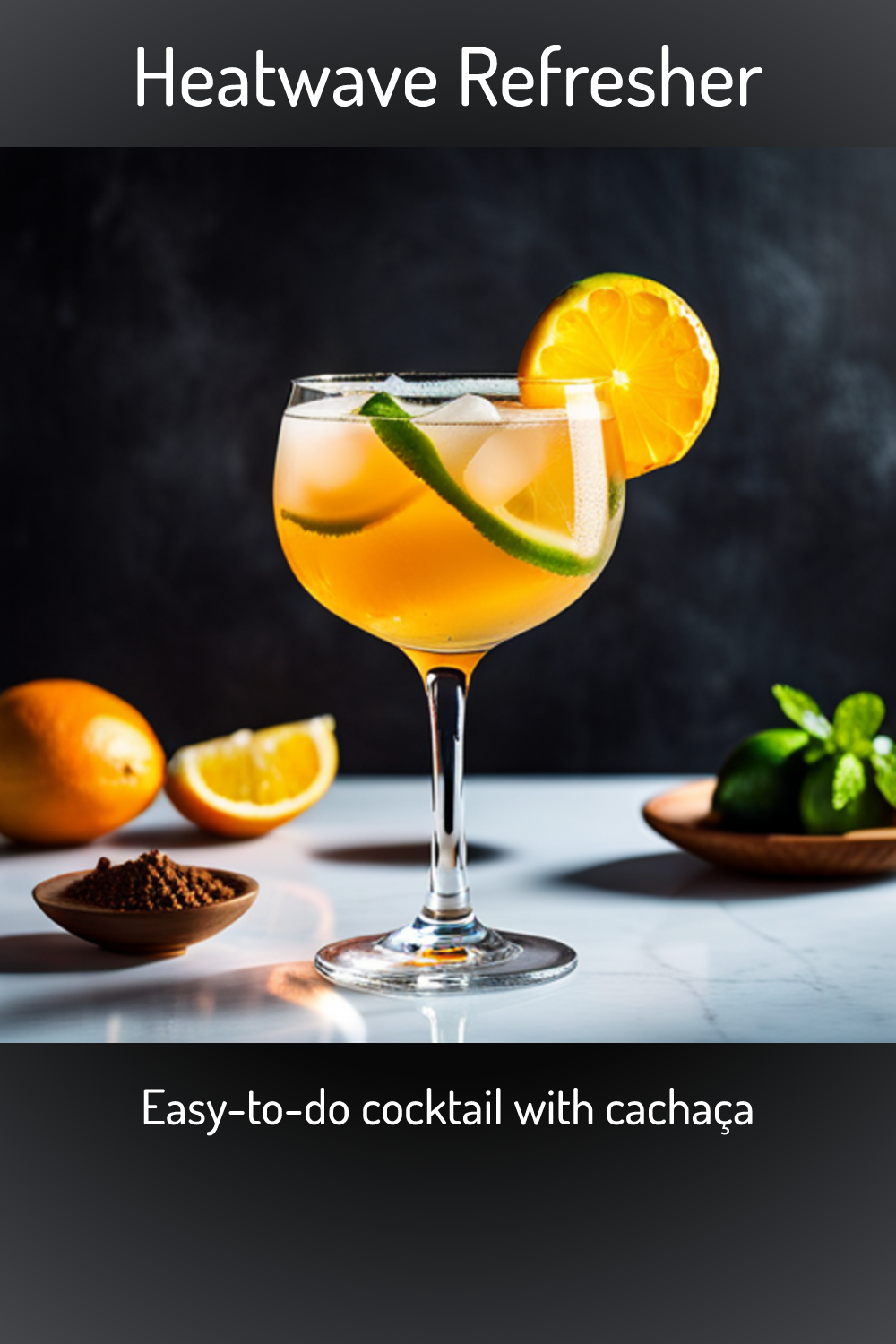 Heatwave Refresher, Easy-to-do cocktail with cachaça