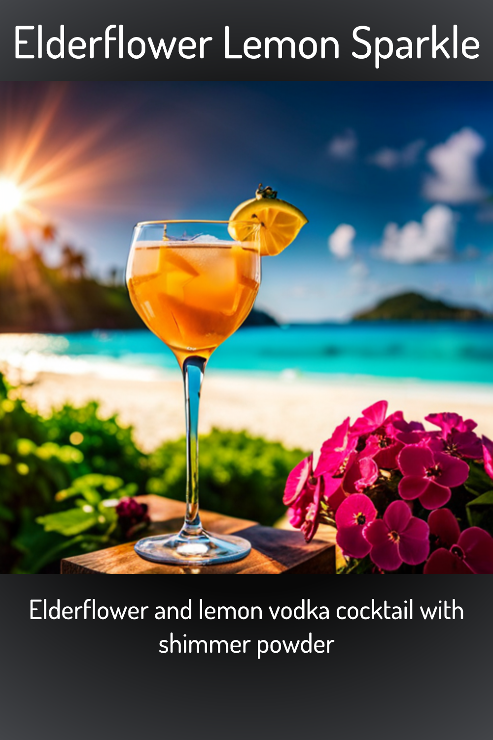 Elderflower Lemon Sparkle, Elderflower and lemon vodka cocktail with ...