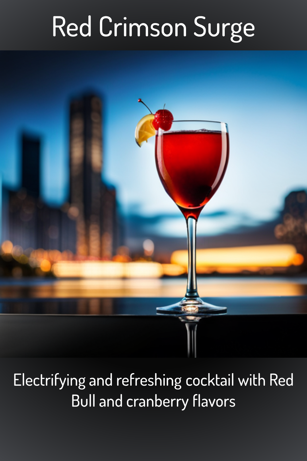 Red Crimson Surge, Electrifying and refreshing cocktail with Red Bull ...