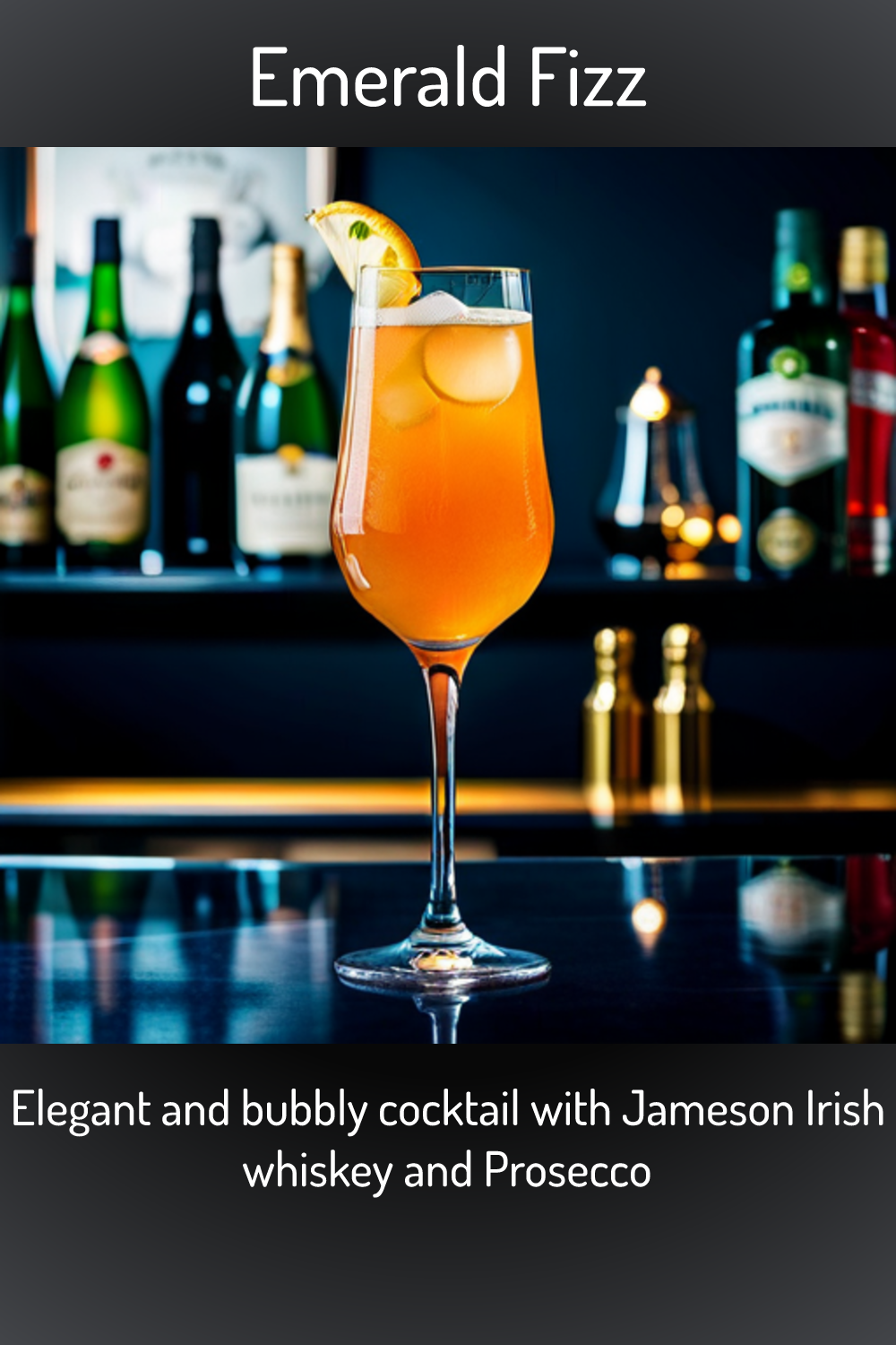 Emerald Fizz Elegant And Bubbly Cocktail With Jameson Irish Whiskey