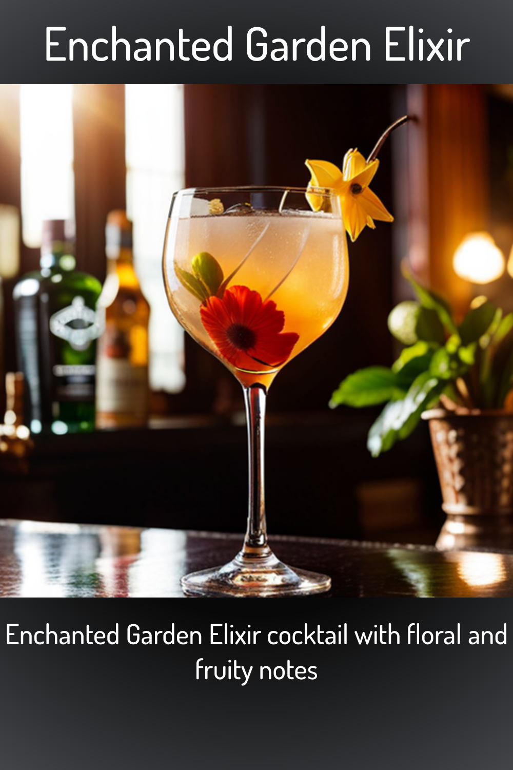 Enchanted Garden Elixir, Enchanted Garden Elixir cocktail with floral ...
