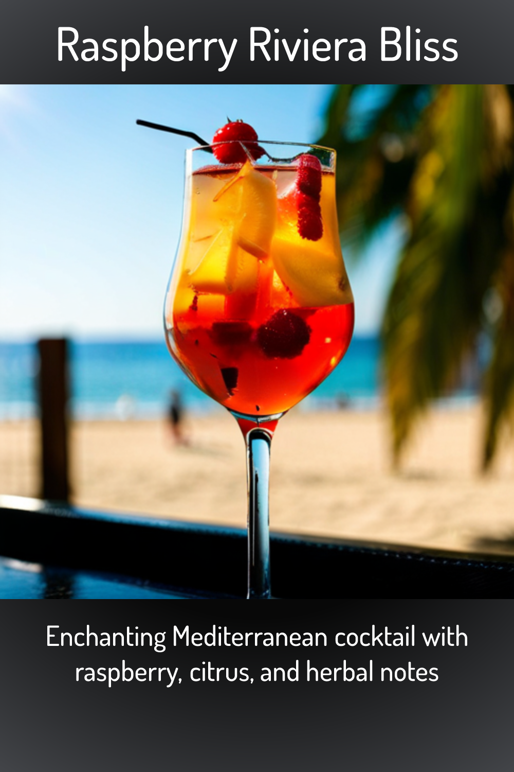 Raspberry Riviera Bliss, Enchanting Mediterranean cocktail with ...
