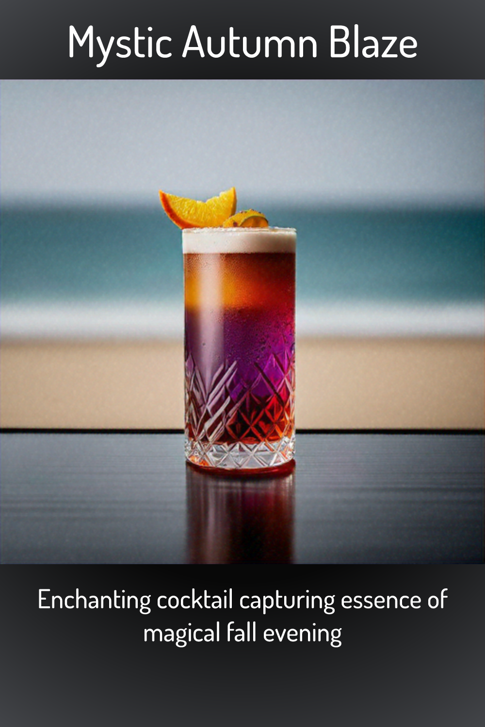 Mystic Autumn Blaze, Enchanting cocktail capturing essence of magical ...
