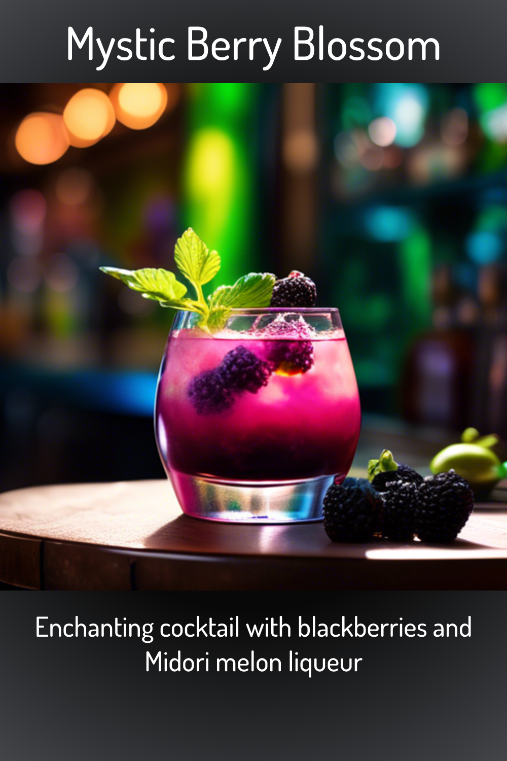 Mystic Berry Blossom, Enchanting cocktail with blackberries and Midori ...