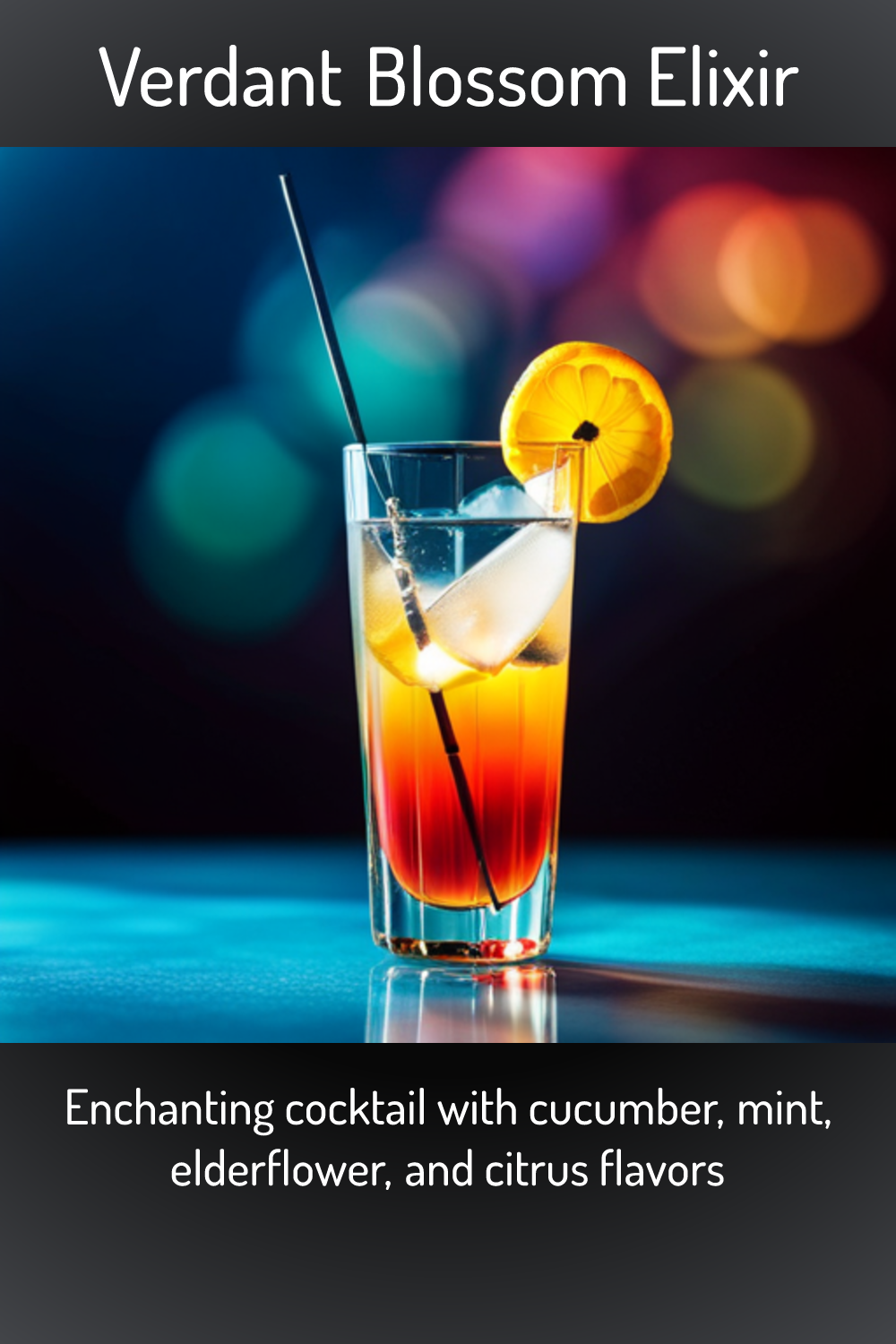 Verdant Blossom Elixir, Enchanting cocktail with cucumber, mint ...