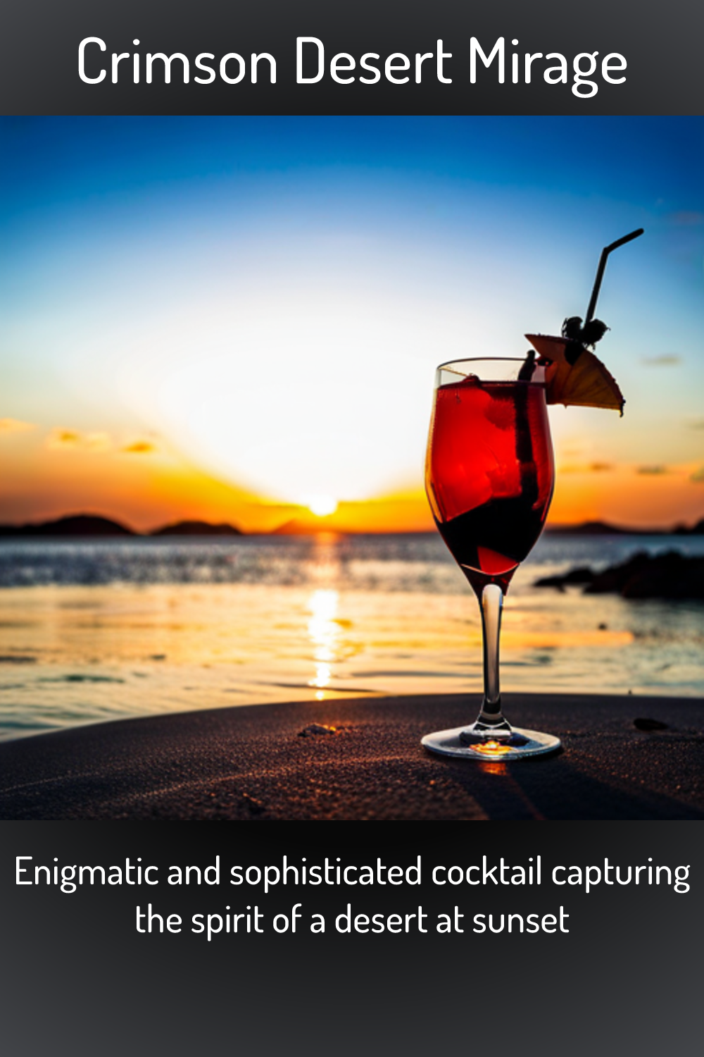 Crimson Desert Mirage Enigmatic And Sophisticated Cocktail Capturing