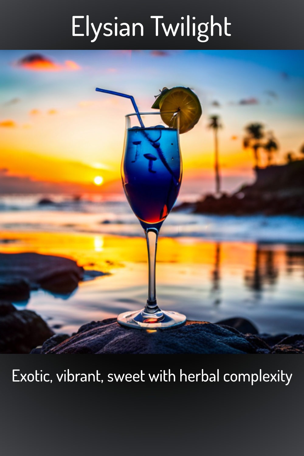 Elysian Twilight, Exotic, vibrant, sweet with herbal complexity