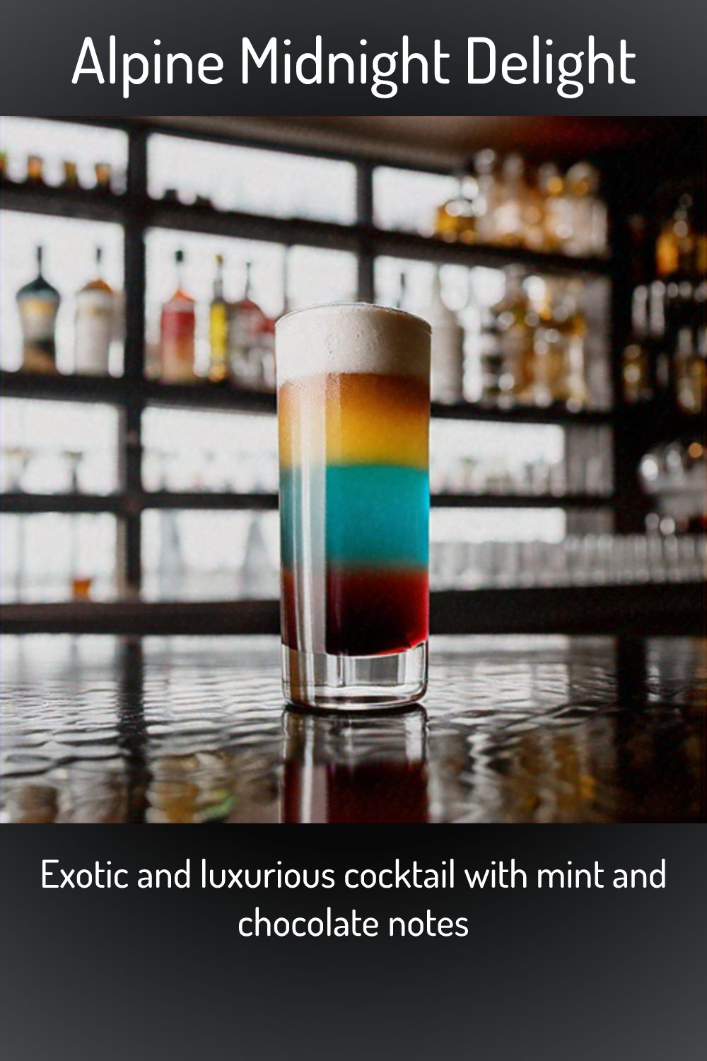 Alpine Midnight Delight, Exotic and luxurious cocktail with mint and ...