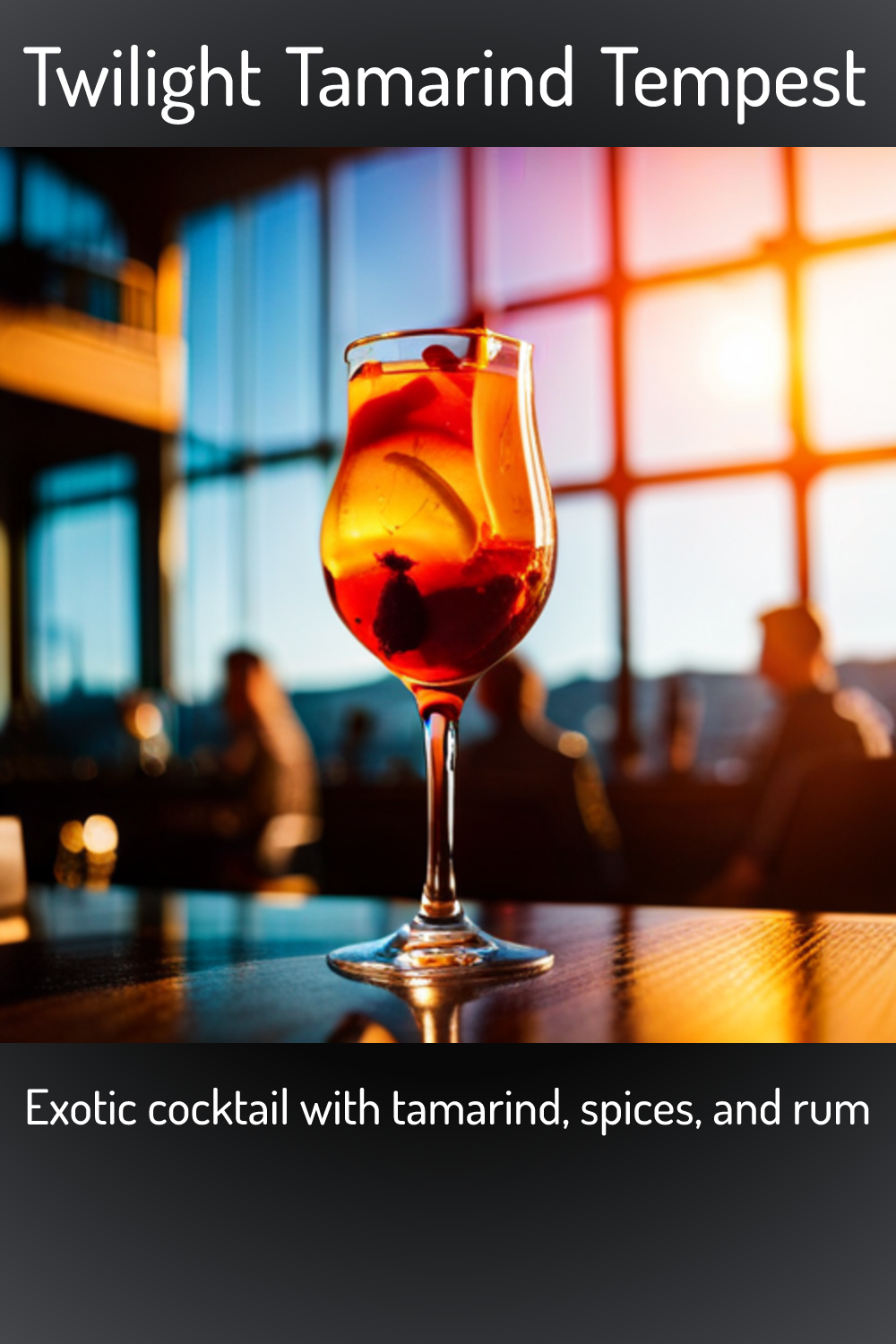 Twilight Tamarind Tempest Exotic Cocktail With Tamarind Spices And Rum