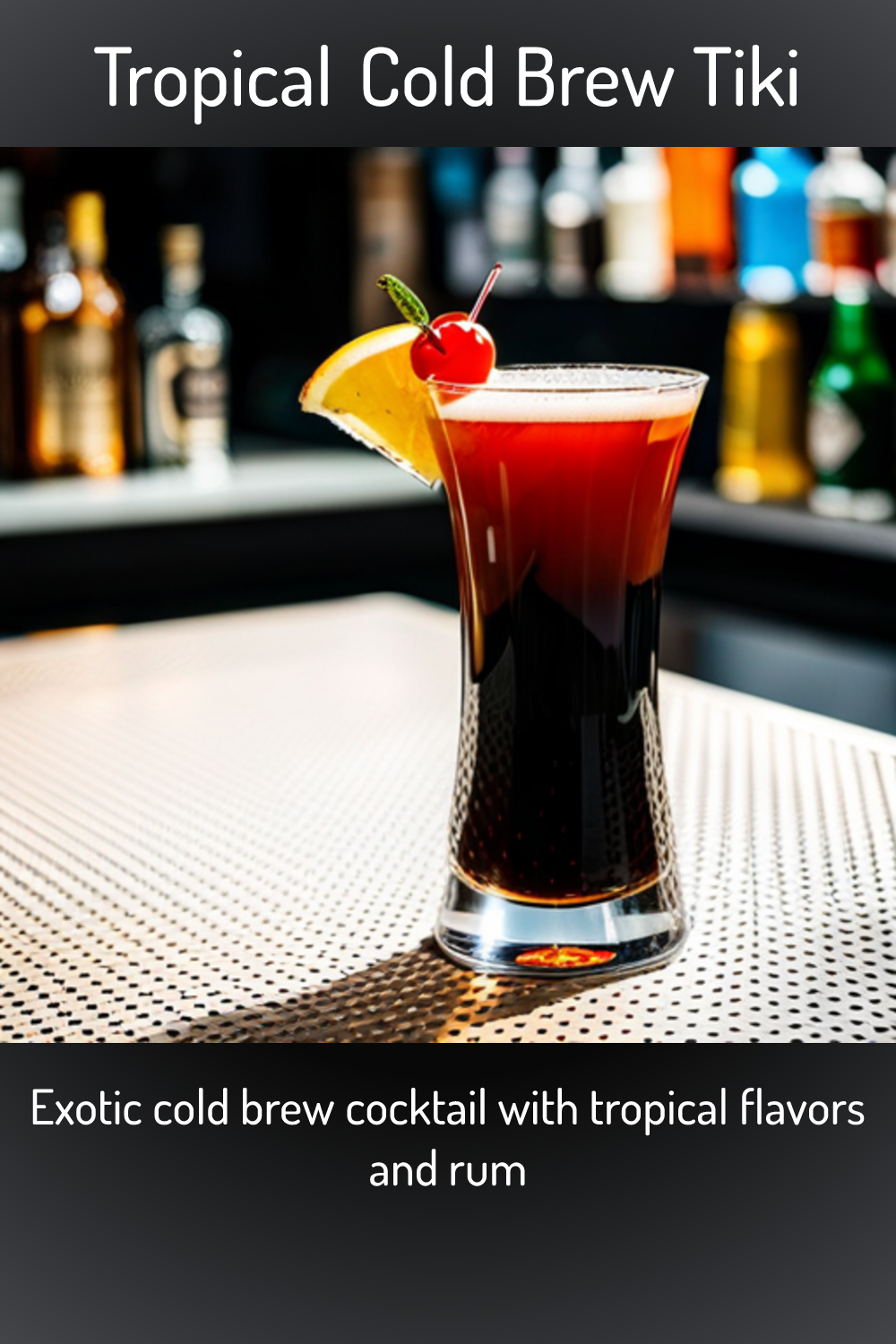 Tropical Cold Brew Tiki, Exotic cold brew cocktail with tropical ...