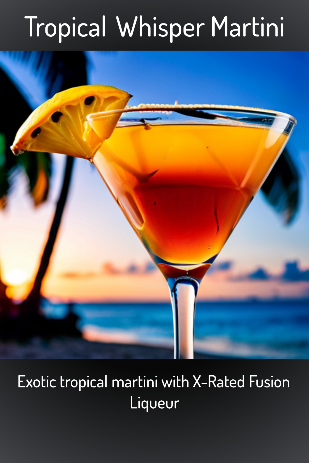 Tropical Whisper Martini, Exotic tropical martini with X-Rated Fusion ...