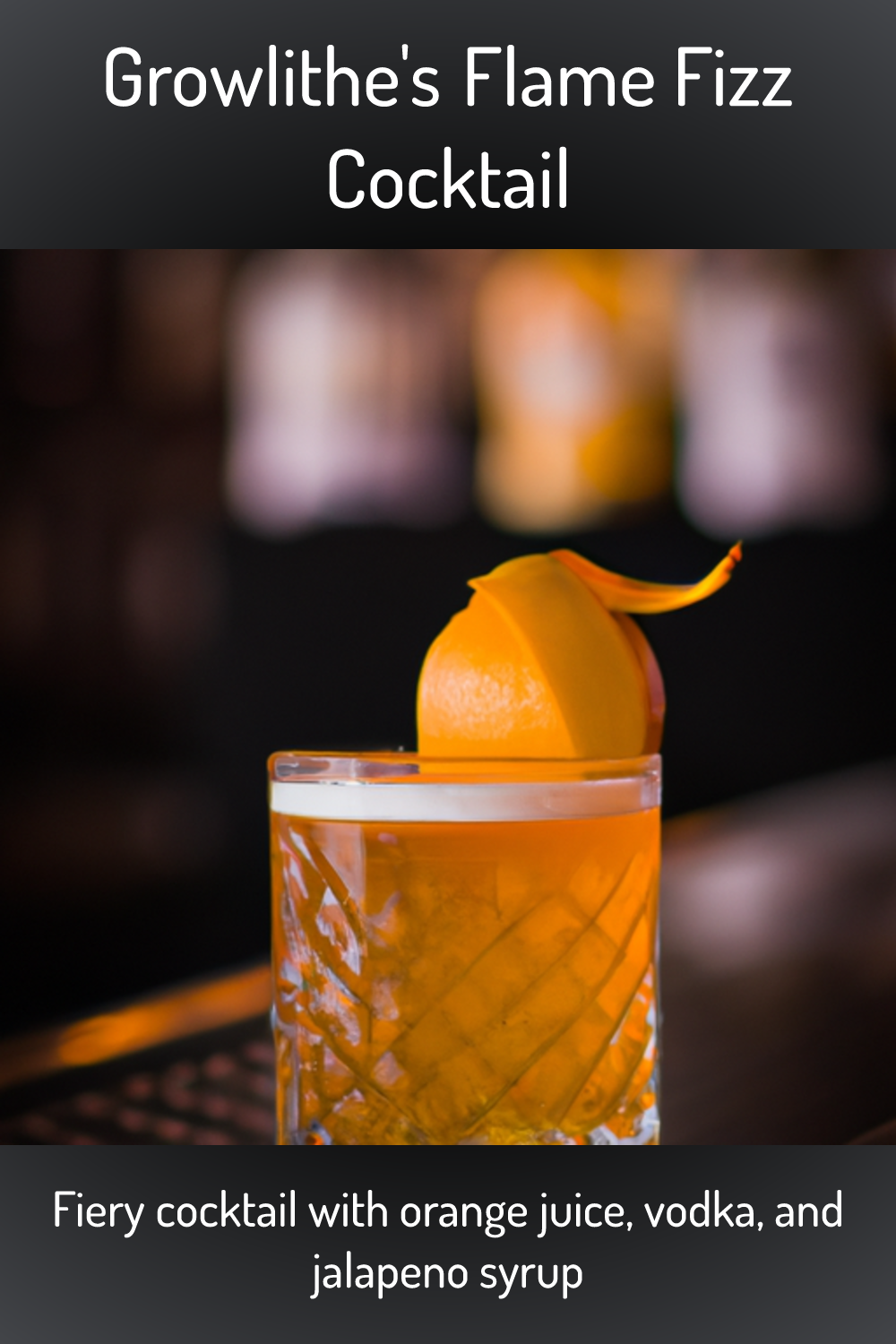 Growlithe's Flame Fizz Cocktail, Fiery cocktail with orange juice ...
