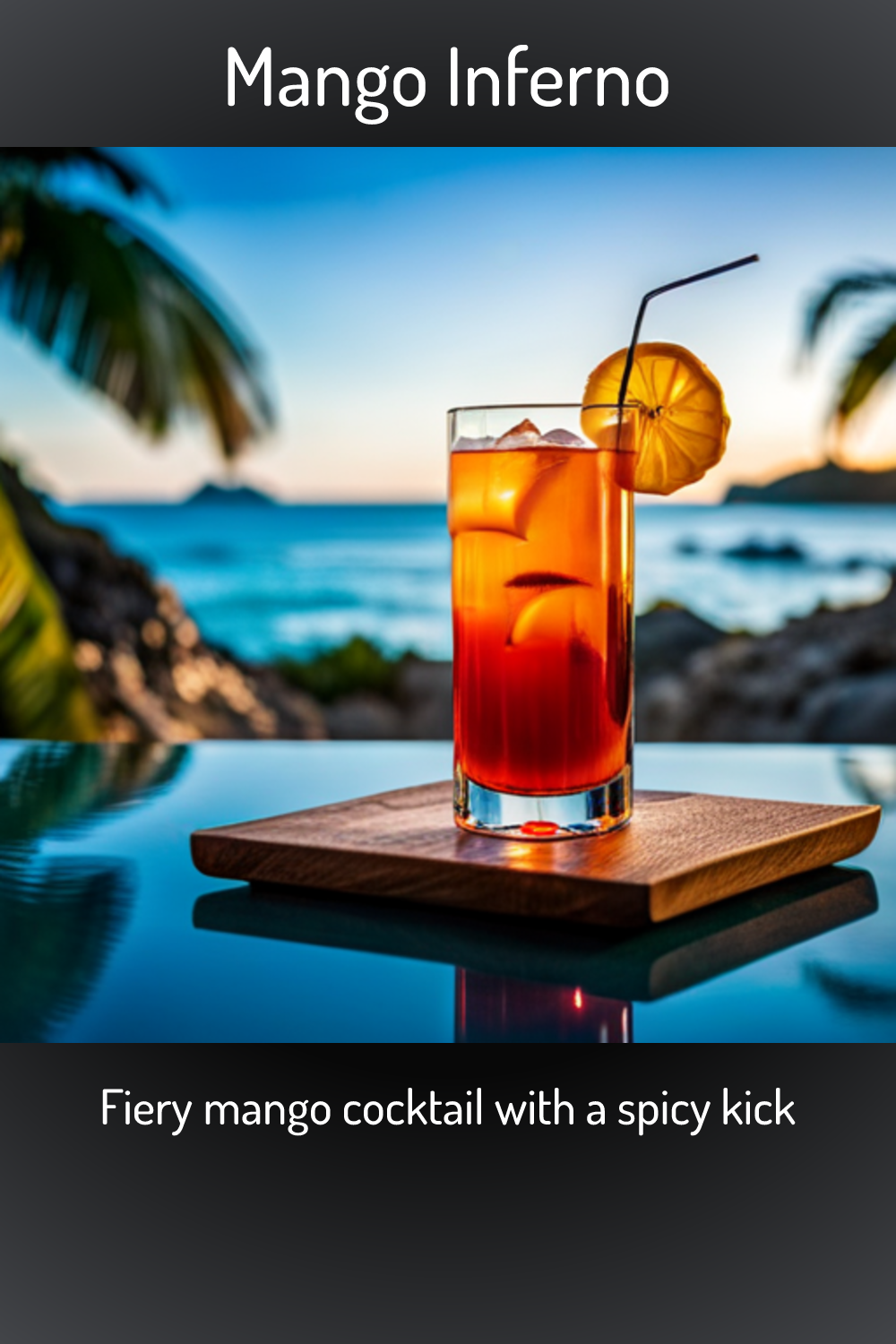 Mango Inferno, Fiery mango cocktail with a spicy kick